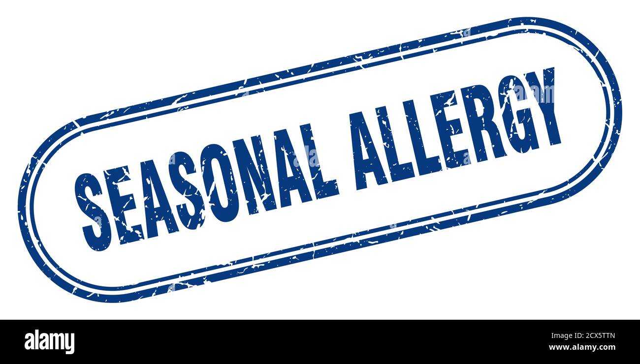 seasonal allergy stamp. rounded grunge sign on white background Stock ...