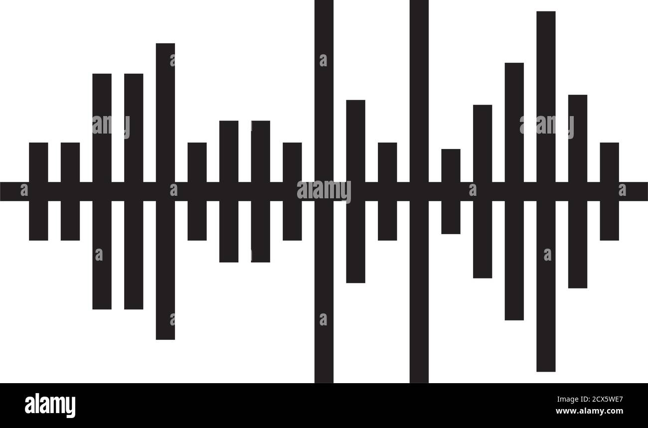 squared shapes sound waves over white background, vector illustration ...