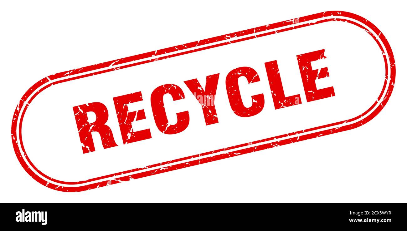 recycle stamp. rounded grunge sign on white background Stock Vector ...