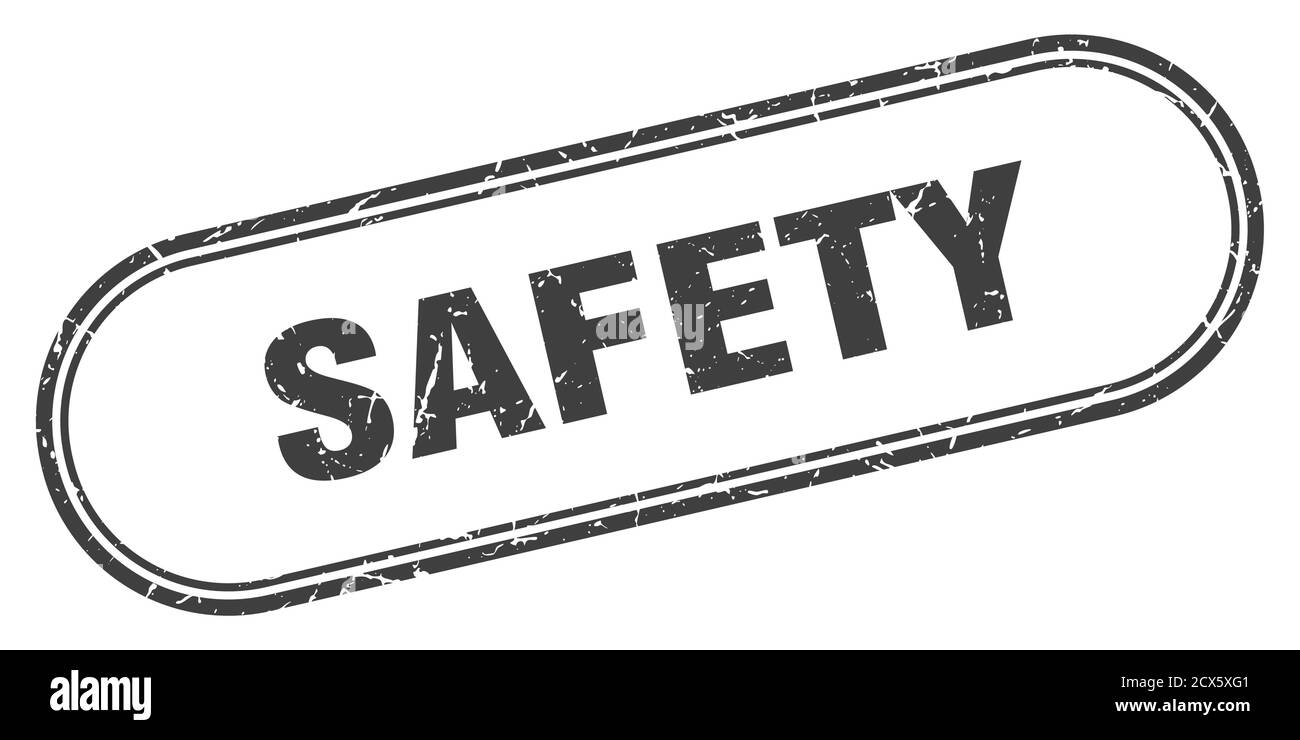 safety stamp. rounded grunge sign on white background Stock Vector ...