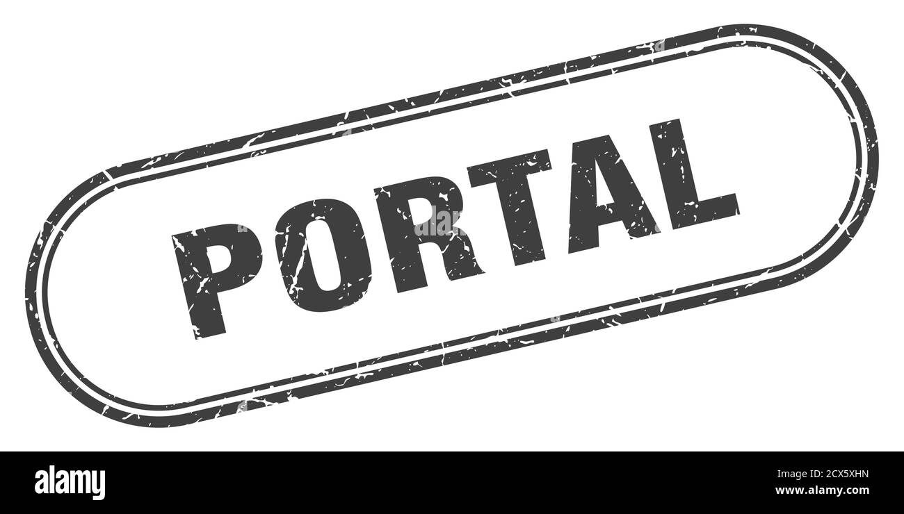 portal stamp. rounded grunge sign on white background Stock Vector ...