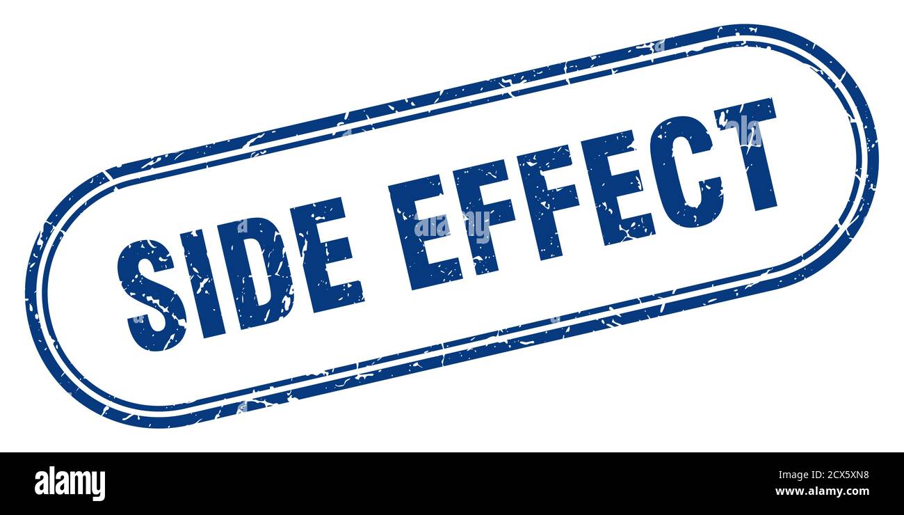 side effect stamp. rounded grunge sign on white background Stock Vector ...