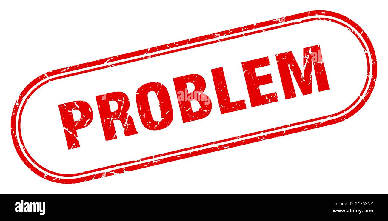 problem stamp. rounded grunge sign on white background Stock Vector ...
