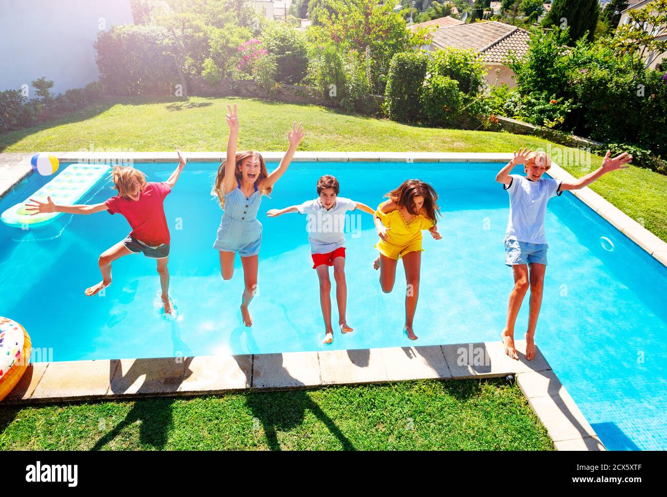 Teen fall pool hi-res stock photography and images - Alamy