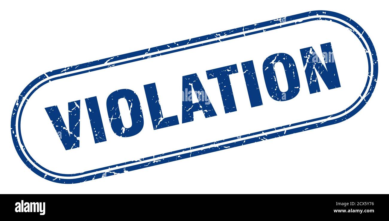 violation stamp. rounded grunge sign on white background Stock Vector ...