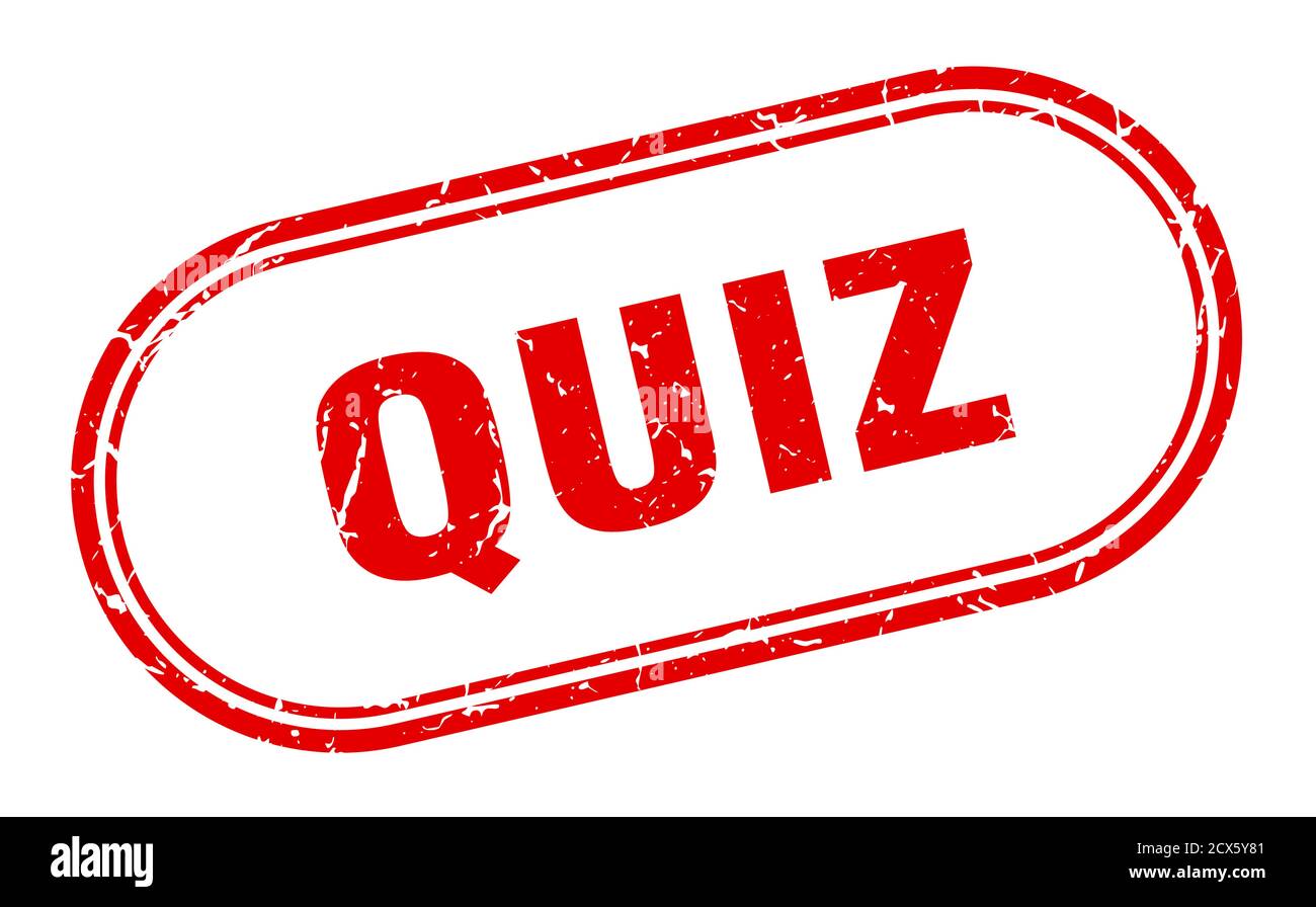 quiz stamp. rounded grunge sign on white background Stock Vector Image ...