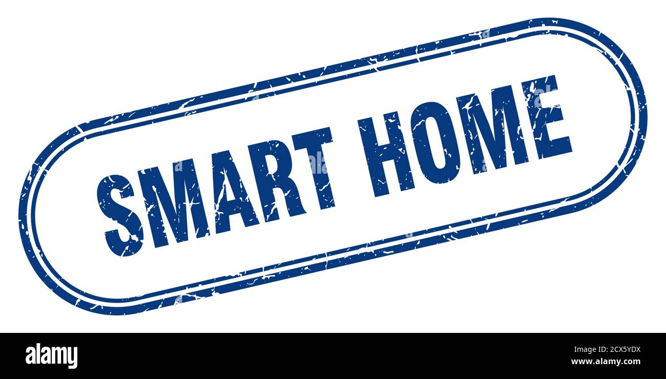 smart home stamp. rounded grunge sign on white background Stock Vector ...