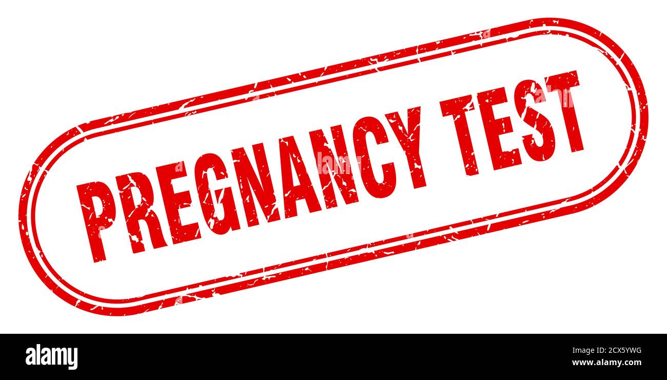 pregnancy test stamp. rounded grunge sign on white background Stock ...