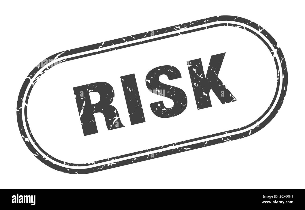 risk stamp. rounded grunge sign on white background Stock Vector Image ...