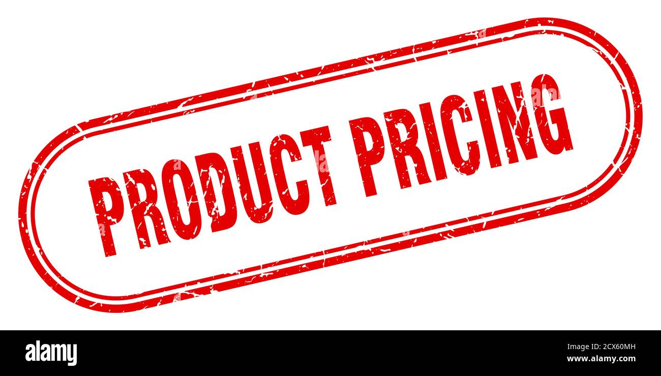 product pricing stamp. rounded grunge sign on white background Stock ...