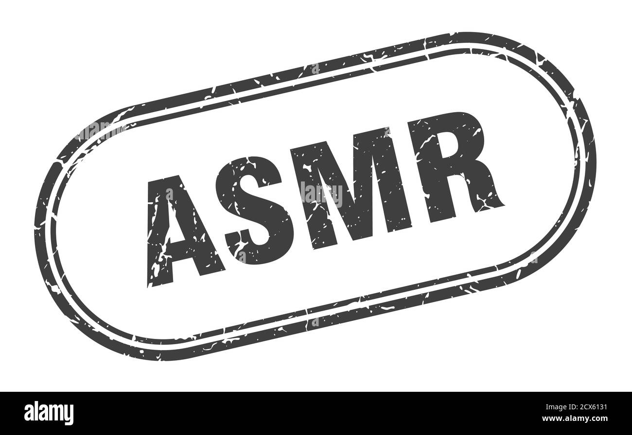 asmr stamp. rounded grunge sign on white background Stock Vector Image ...