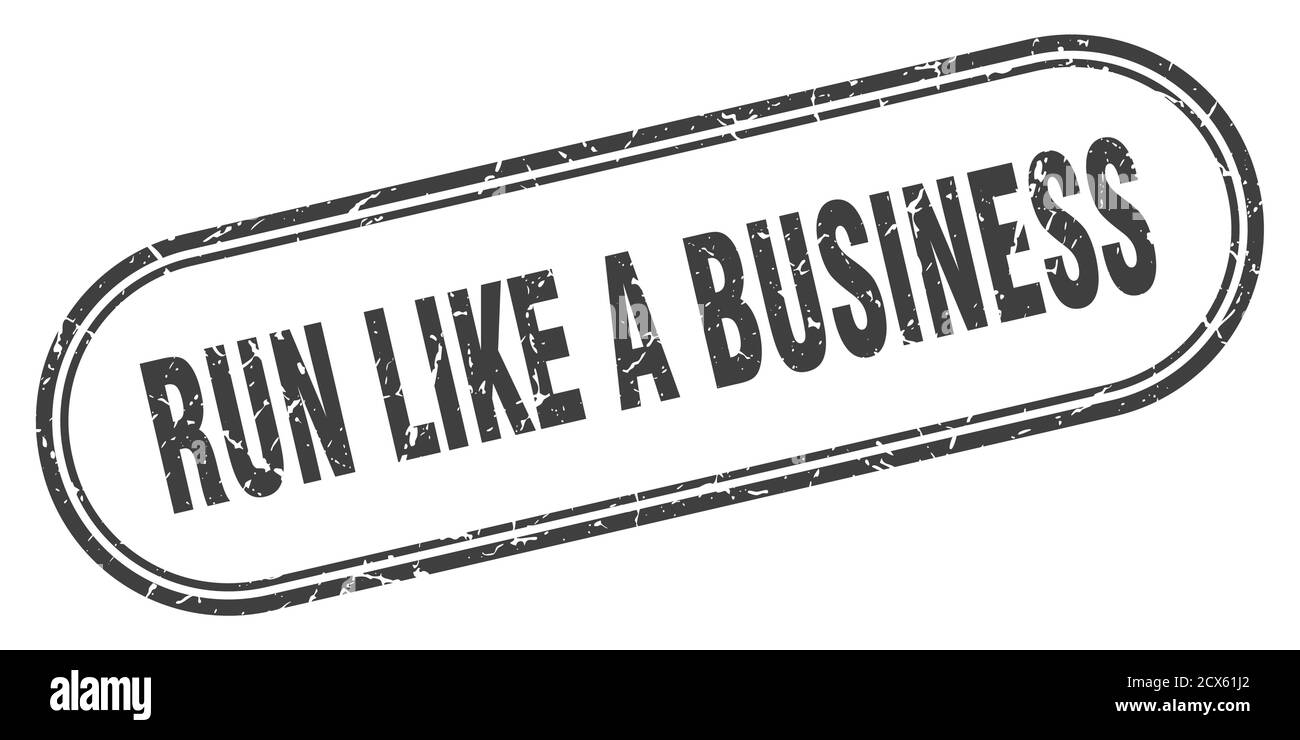 run like a business stamp. rounded grunge sign on white background ...