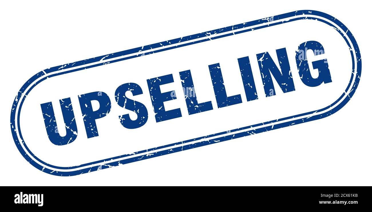 upselling stamp. rounded grunge sign on white background Stock Vector ...