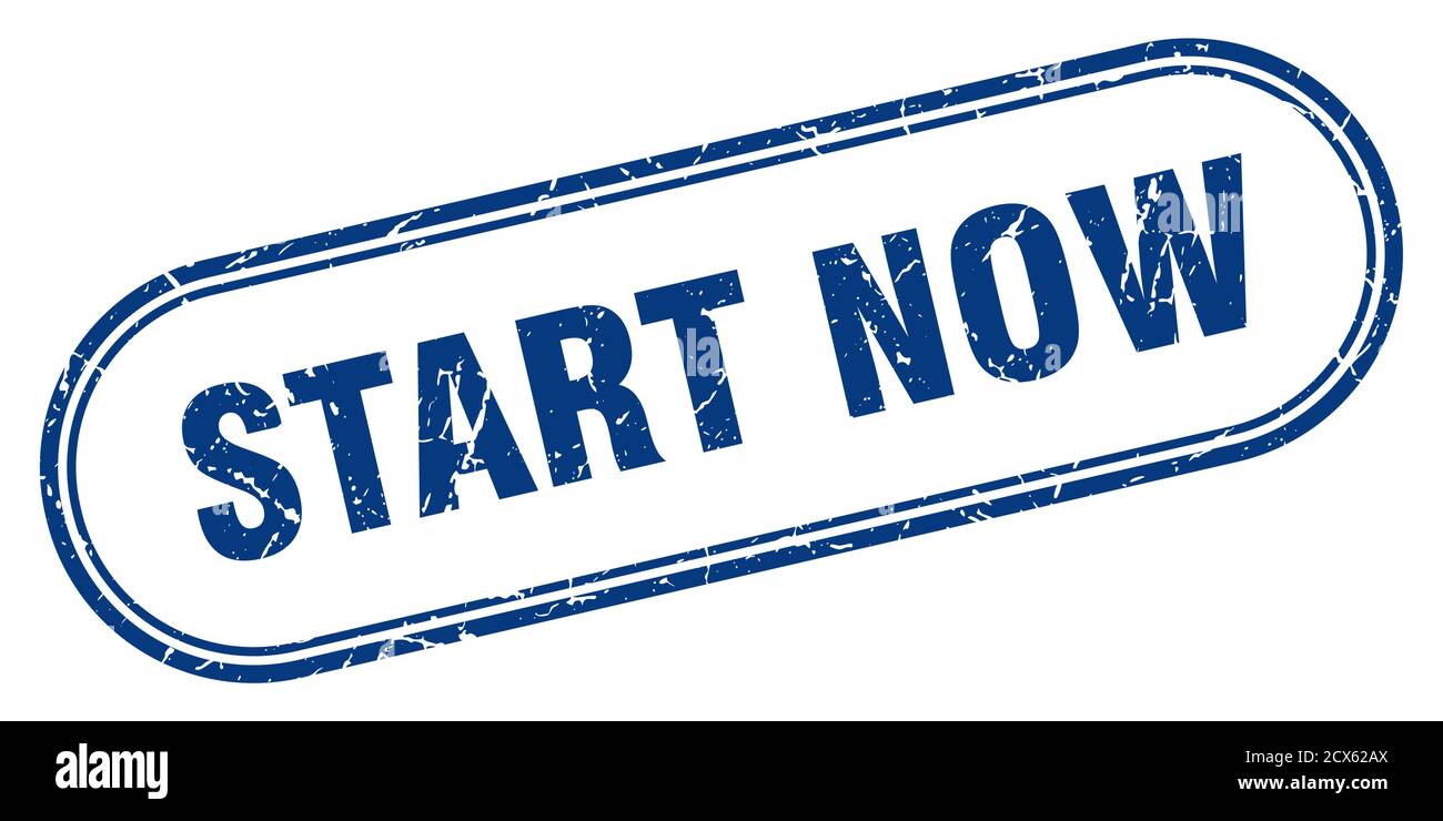 start now stamp. rounded grunge sign on white background Stock Vector Image & Art - Alamy