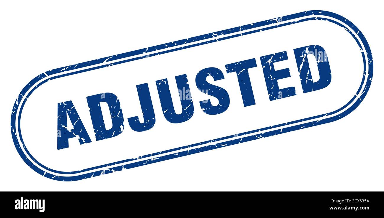 adjusted stamp. rounded grunge sign on white background Stock Vector ...