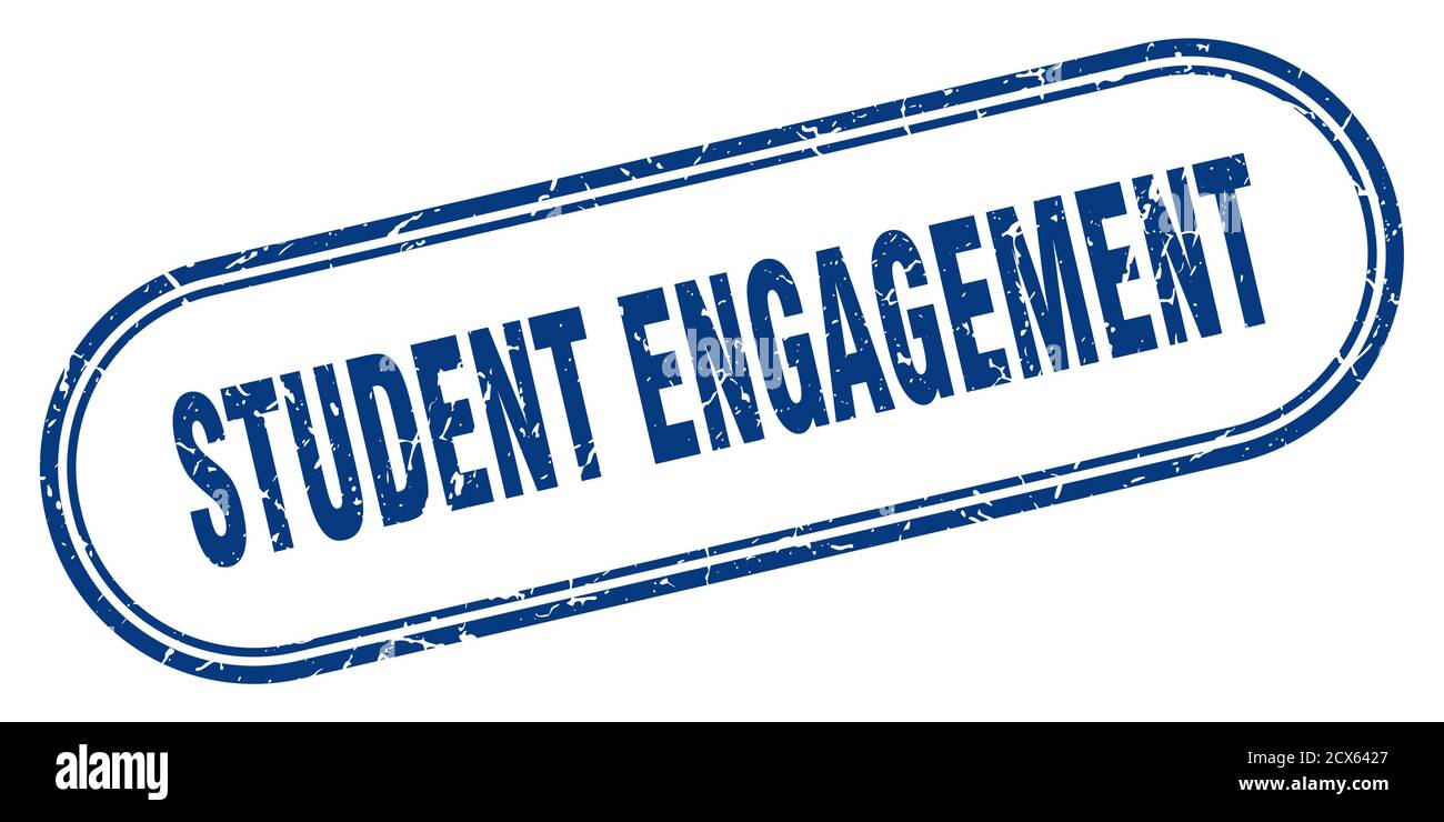 student engagement stamp. rounded grunge sign on white background Stock ...