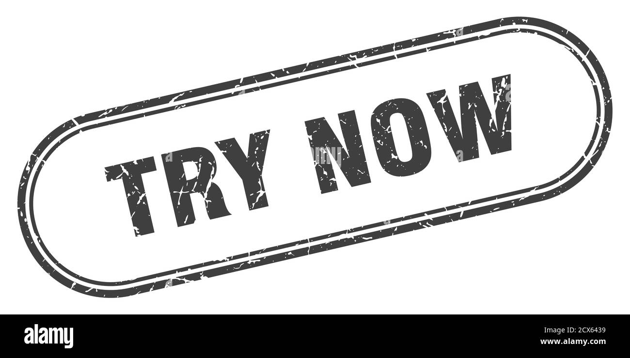 try now stamp. rounded grunge sign on white background Stock Vector ...