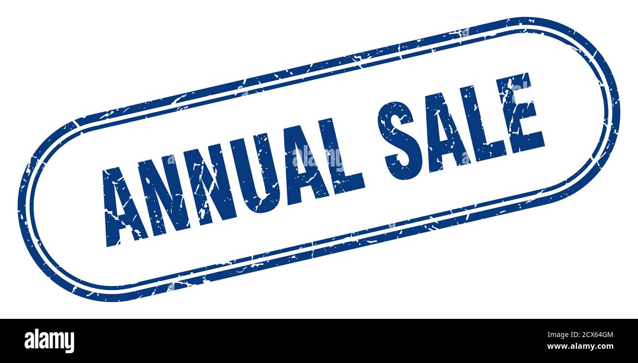 annual sale stamp. rounded grunge sign on white background Stock Vector ...