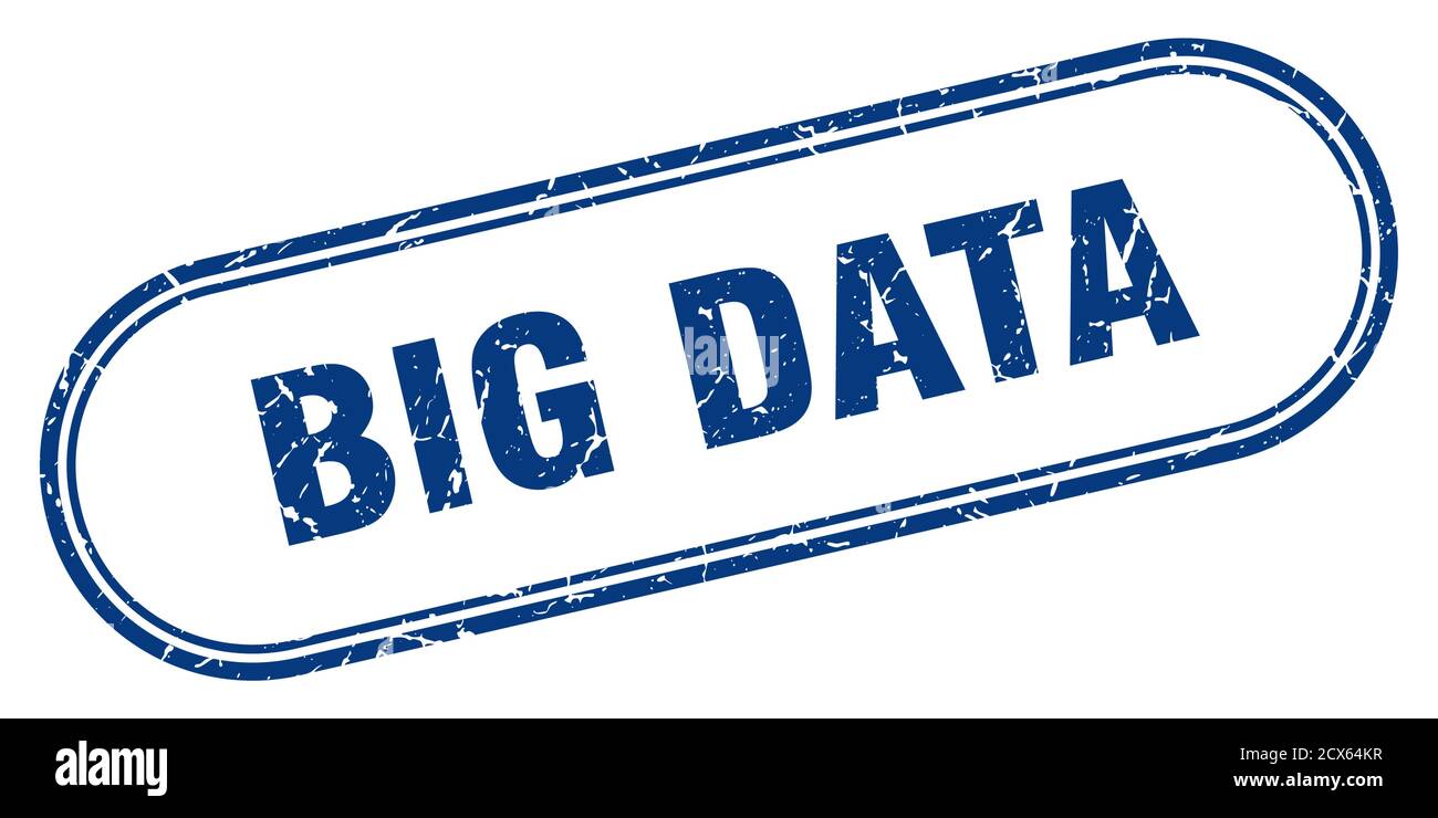 big data stamp. rounded grunge sign on white background Stock Vector ...