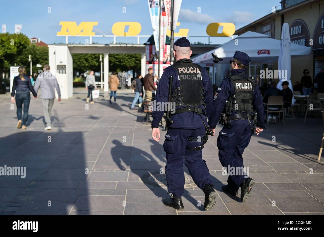 Police paroling streets in Sopot Stock Photo - Alamy