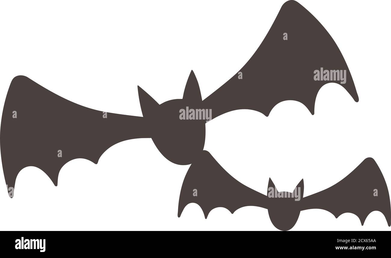 flying bats animals isolated design icon vector illustration Stock ...