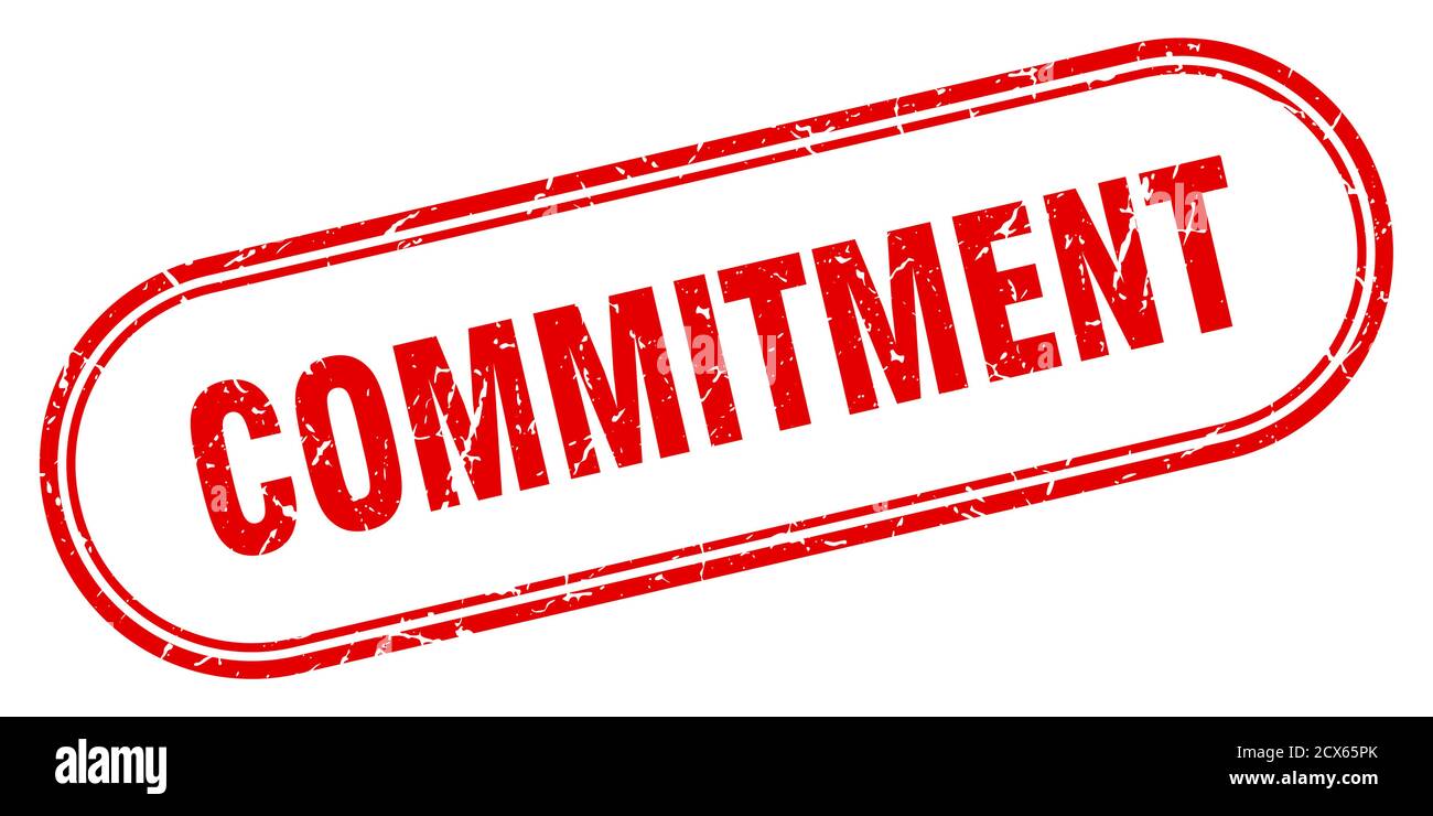 commitment stamp. rounded grunge sign on white background Stock Vector ...