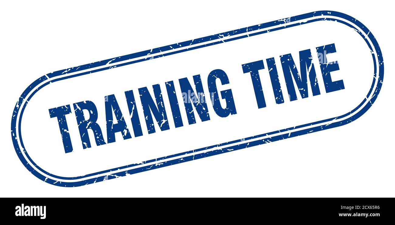 training time stamp. rounded grunge sign on white background Stock ...