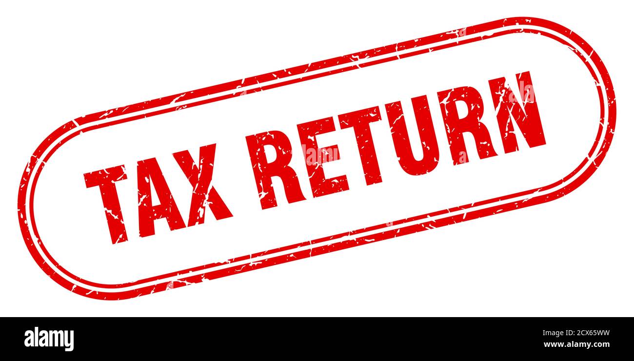 tax return stamp. rounded grunge sign on white background Stock Vector ...