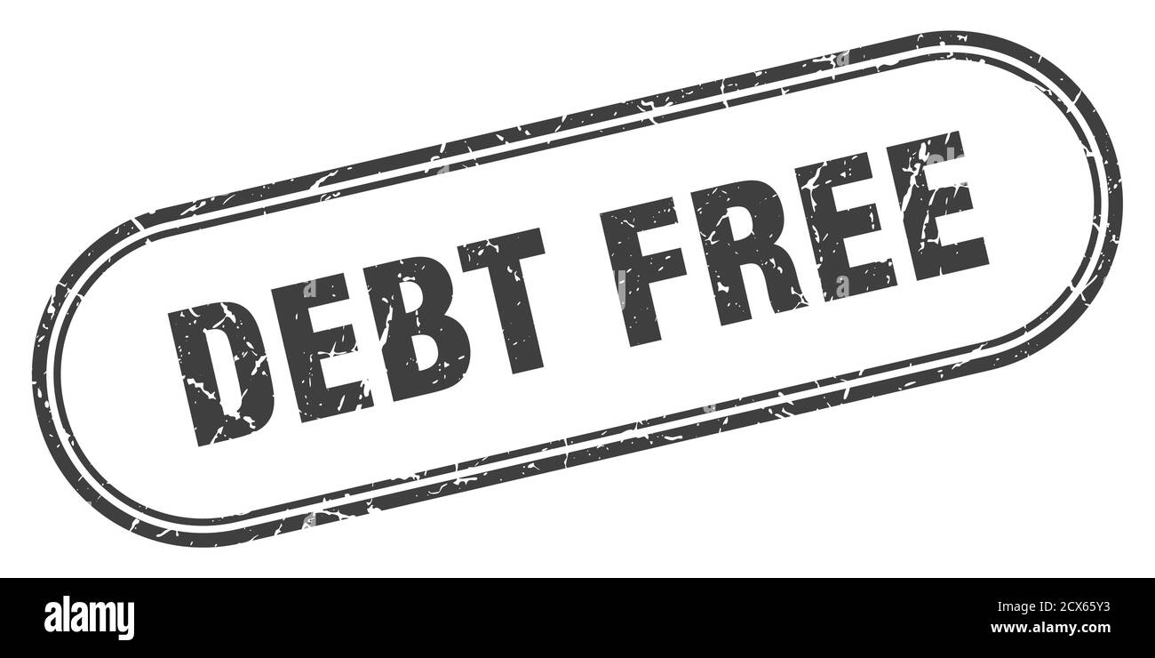 debt free stamp. rounded grunge sign on white background Stock Vector ...