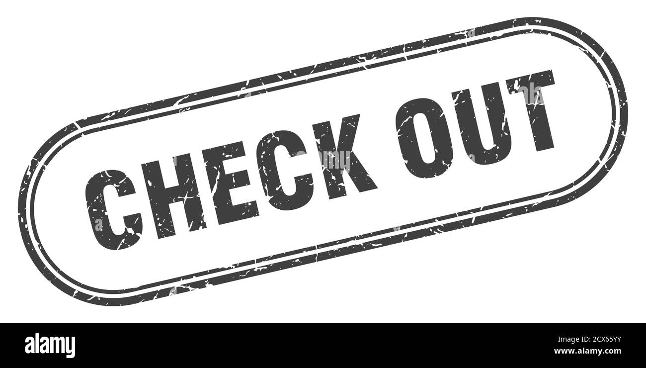 check out stamp. rounded grunge sign on white background Stock Vector ...