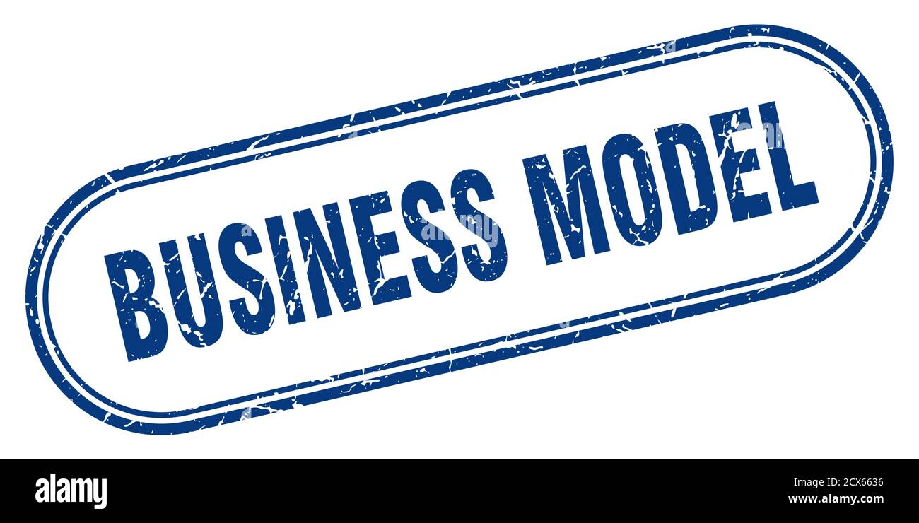 business model stamp. rounded grunge sign on white background Stock ...