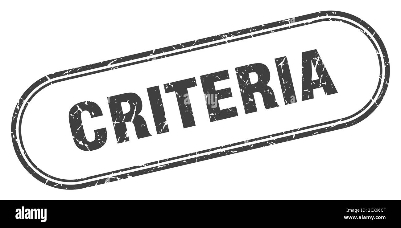 criteria stamp. rounded grunge sign on white background Stock Vector ...