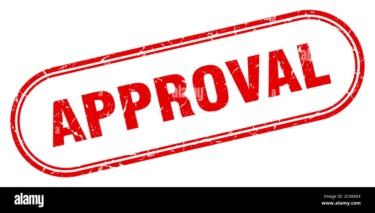 approval stamp. rounded grunge sign on white background Stock Vector ...