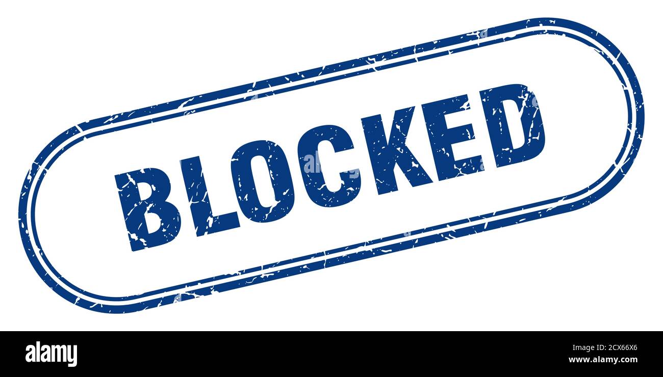 blocked stamp. rounded grunge sign on white background Stock Vector ...