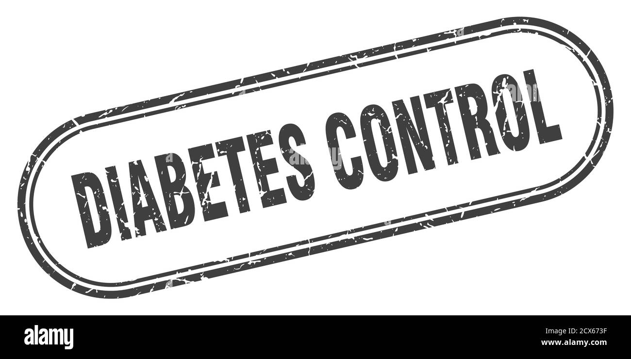 diabetes control stamp. rounded grunge sign on white background Stock ...