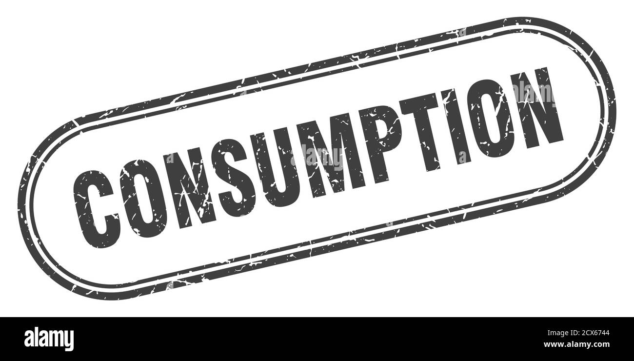 consumption stamp. rounded grunge sign on white background Stock Vector ...