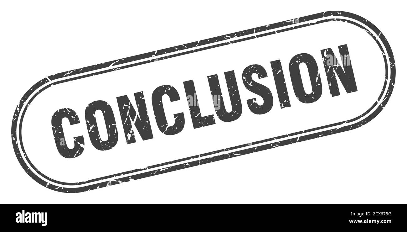 conclusion stamp. rounded grunge sign on white background Stock Vector ...