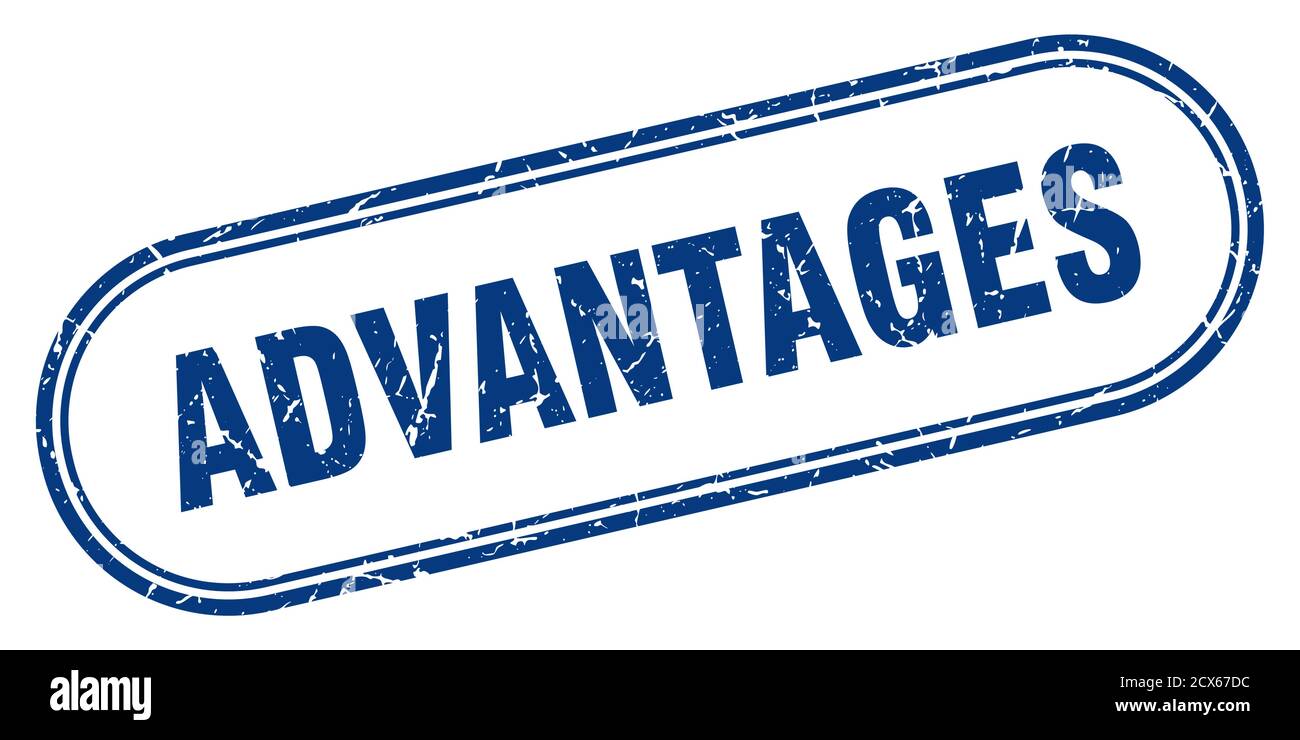 advantages stamp. rounded grunge sign on white background Stock Vector ...