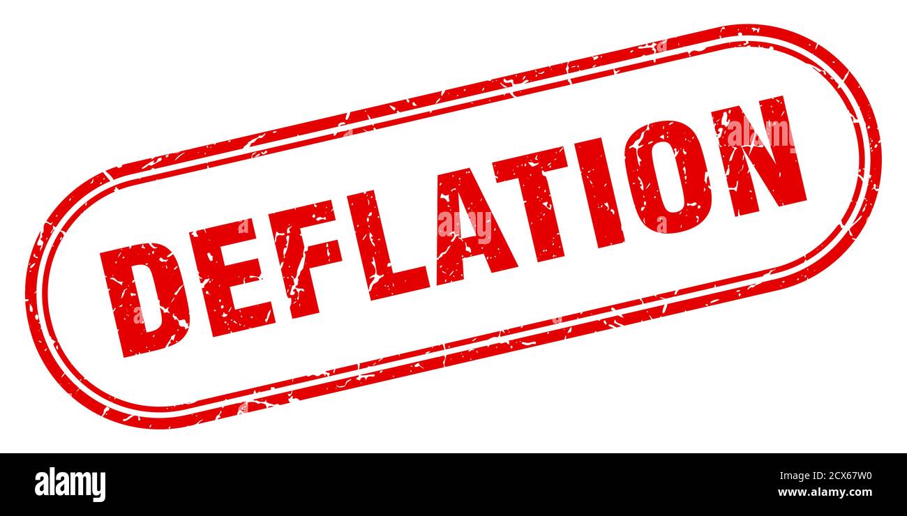 deflation stamp. rounded grunge sign on white background Stock Vector ...
