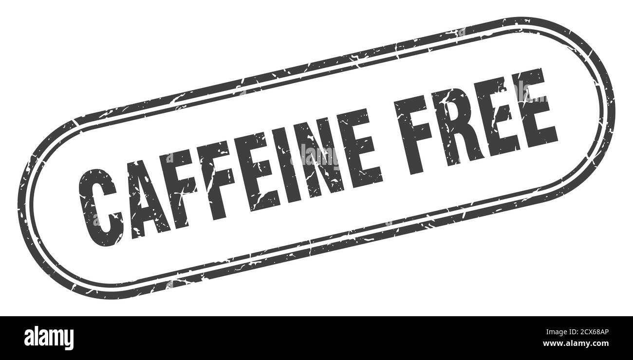 caffeine free stamp. rounded grunge sign on white background Stock ...