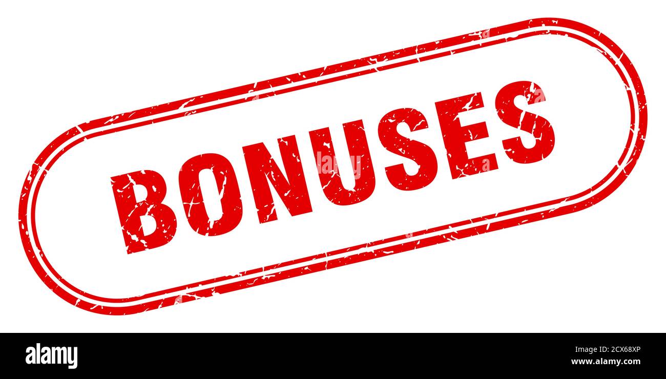 bonuses stamp. rounded grunge sign on white background Stock Vector ...