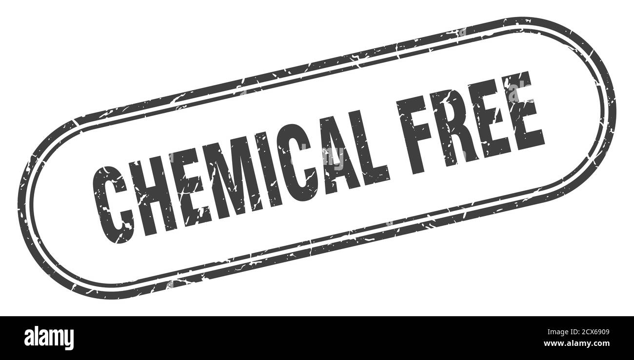chemical free stamp. rounded grunge sign on white background Stock ...