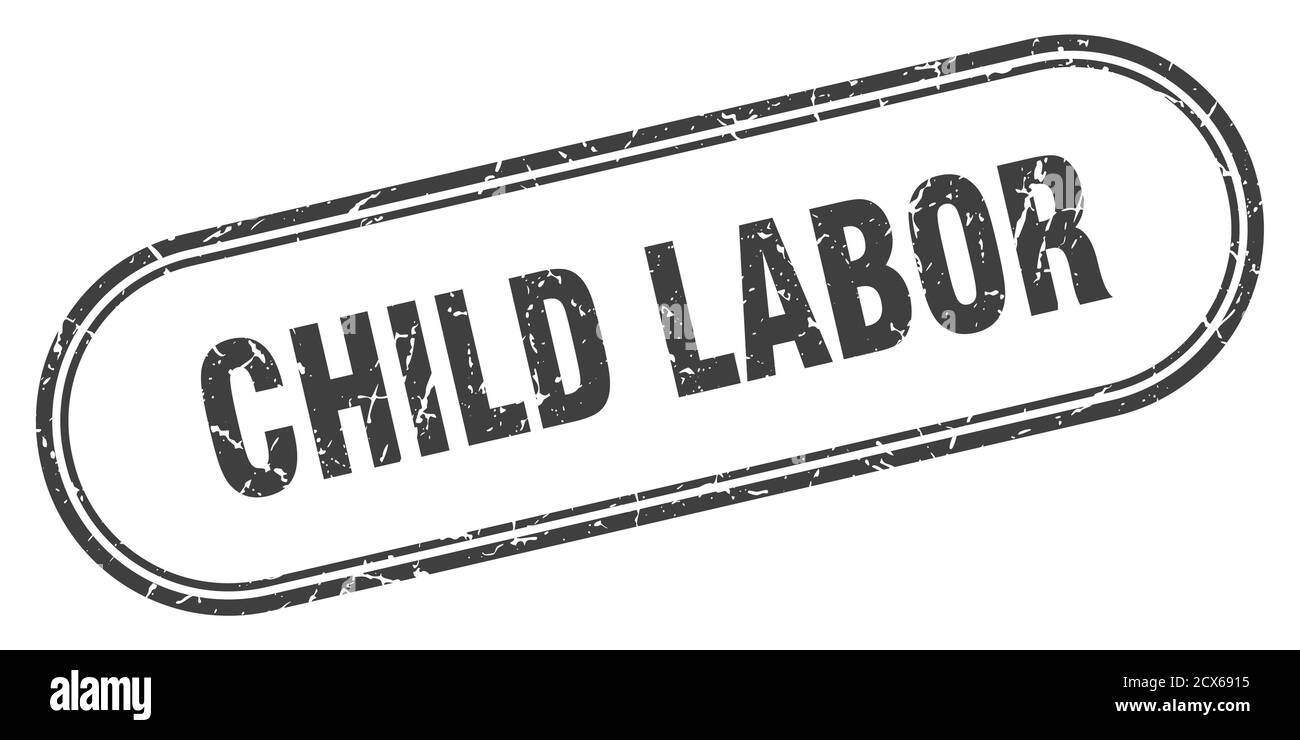 child labor stamp. rounded grunge sign on white background Stock Vector ...