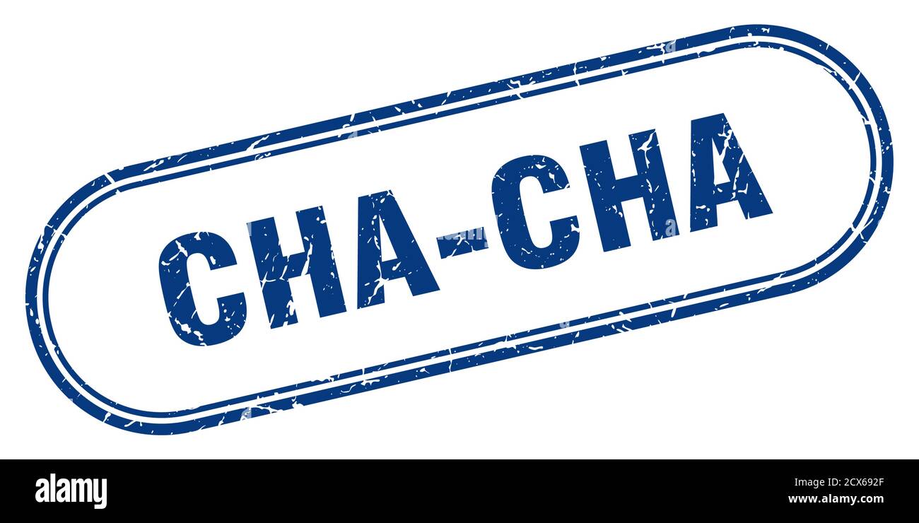 cha-cha stamp. rounded grunge sign on white background Stock Vector ...