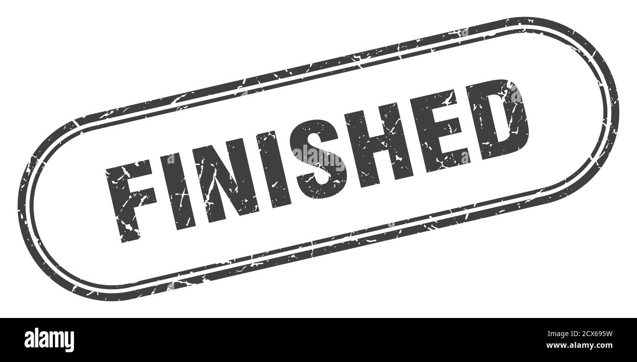 finished stamp. rounded grunge sign on white background Stock Vector ...