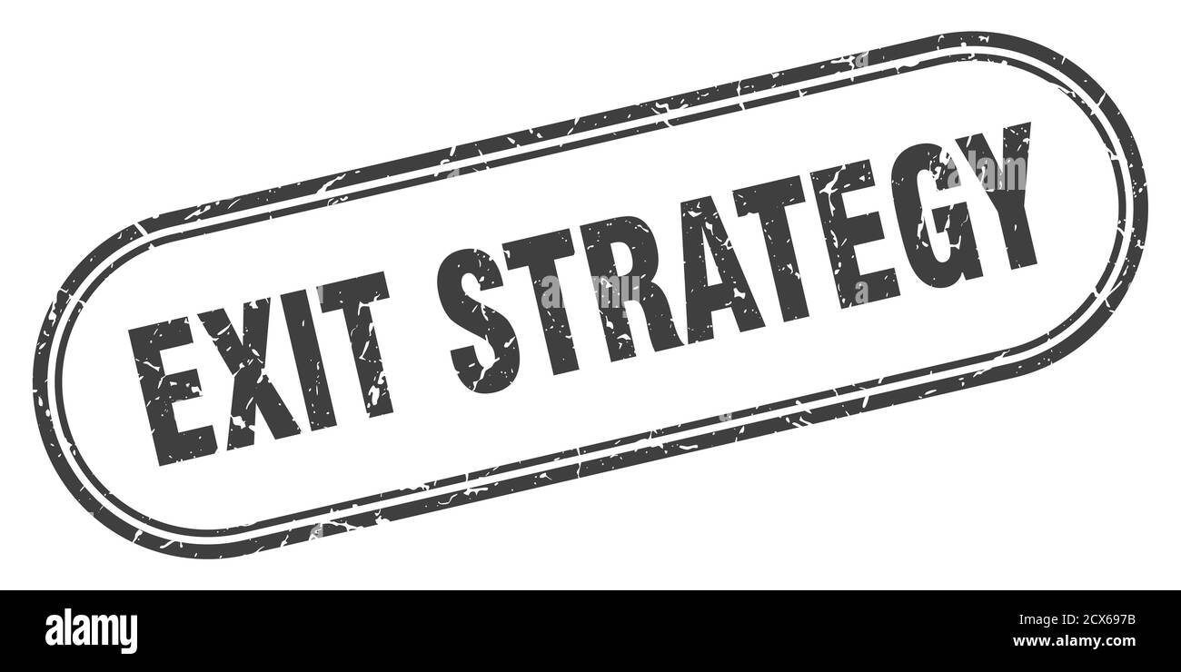 exit strategy stamp. rounded grunge sign on white background Stock ...