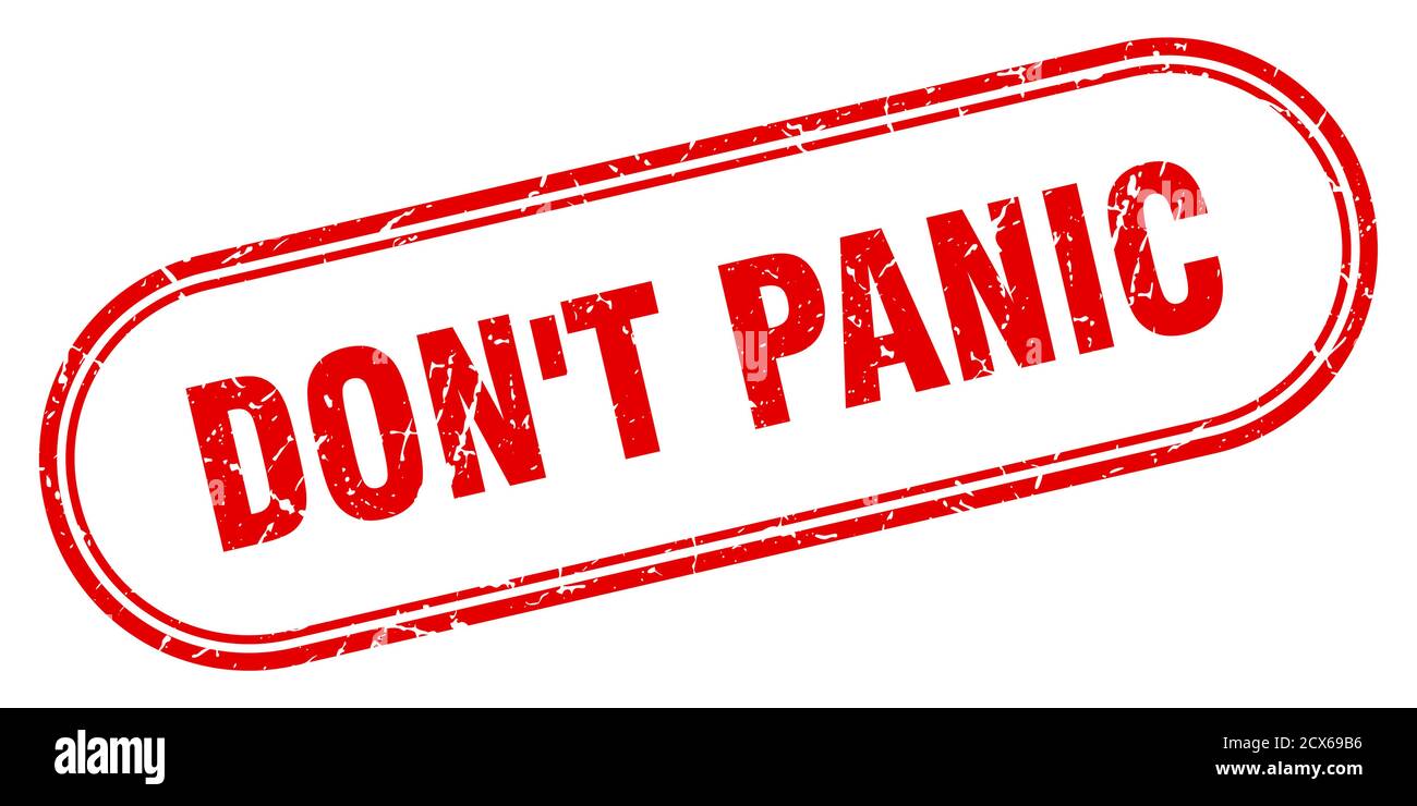 don't panic stamp. rounded grunge sign on white background Stock Vector ...