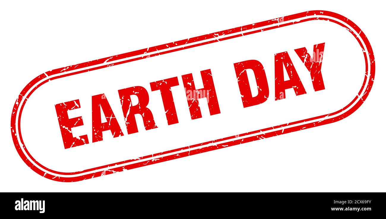 earth day stamp. rounded grunge sign on white background Stock Vector ...