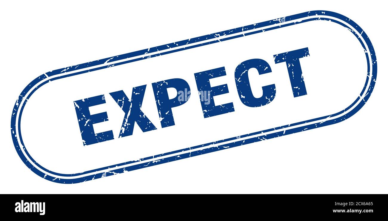 expect stamp. rounded grunge sign on white background Stock Vector ...