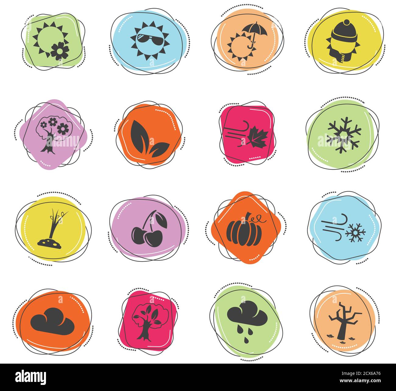 seasons icon set Stock Vector Image & Art - Alamy